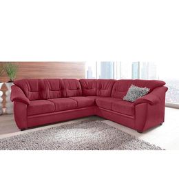Sit & More sit&more Ecksofa &raquo;Savona&laquo; optional Schlaffunktion, Federkern rot PRIMABELLE -Microfaser (100% Polyester);SOFTLUX /Struktur (Korpus in Kunstleder, Sitz