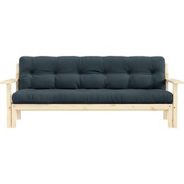Karup Design Schlafsofa &raquo;Unwind&laquo; Mit Holzstruktur, inkl. Futonmatratze, Liegefl&auml;che 130x190 cm blau B/H/T: 190cm x 14cm x 92cm, Polyester