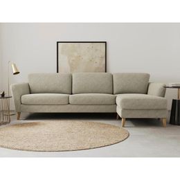 OTTO home Ecksofa &raquo;MARSEILLE (279/152cm),L-Form, Rec. rechts/links, verschiedene Bez&uuml;ge&laquo; Massivholzbeine Eiche, Landhausstil, Wellenunterfederung 