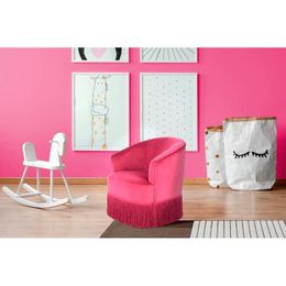 Kayoom Sessel &raquo;Kinderstuhl Alfred 225, Kindersessel&laquo; 1 Stk. tlg. samtweicher Bezug, gem&uuml;tlicher Sitz, samtweicher Bezug pink Samtstoff 100% Polyester, 