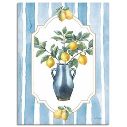 Artland Wandbild &raquo;Le Citron I&laquo; Arrangements 1 Stk. tlg. als Alubild, Leinwandbild, Poster, Wandaufkleber in verschied. Gr&ouml;&szlig;en blau Leinwand B/H/T: 90cm x 