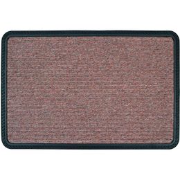 Astra Fu&szlig;matte &raquo;Border Star 1&laquo; rechteckig 8 mm H&ouml;he T&uuml;rmatte, Schmutzfangmatte, In -und Outdoor geeignet braun Gummi, Kunstfaser B : 50cm 1 Stk., 8mm,