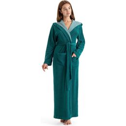 Kangaroos Damenbademantel &raquo;Dalia, ideal f&uuml;r Sauna & Spa, Standardl&auml;nge & &Uuml;berl&auml;nge&laquo; 1 Stk. Uni-Farben mit Streifen, Taschen, leicht, XS-3XL, auch in 