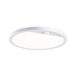LED Au&szlig;en-Wandleuchte Paulmann, T:4,7cm &Oslash;:28cm, wei&szlig;, Leuchten, "Au&szlig;enpanel Lamina rund 280mm 3000K 14,5W 1200lm 230V Kunststoff", Backlight