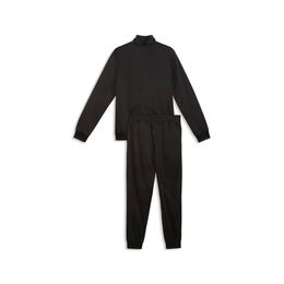 Puma Herren Trainingsanzug "POLY PIPING SUIT"Puma schwarz, Gr. S, unifarben, Trikot, Obermaterial: 100% Polyester, Sportanz&uuml;ge, 2-teiliges Set, mit