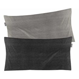 Irisette Kissenbezug &raquo;Wave-HK 8557&laquo; anschmiegsam und atmungsaktiv grau Mako-Satin, Obermaterial: 100% Baumwolle B/L: 40cm x 80cm, 1 Stk., Mako-Satin