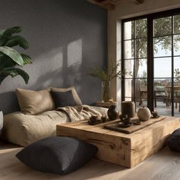 Livingwalls living walls Vliestapete &raquo;Vibes & Styles Jan &ndash; Stud!o Sense & Surface Vliestapete&laquo; Flechtoptik leicht strukturiert Nat&uuml;rliche Flechtoptik mit feiner 
