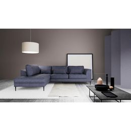 Trendmanufaktur Ecksofa &raquo;Luzi, wahlweise mit Schlaffunktion und Bettkasten, gem&uuml;tlich, L-Form&laquo; Designsofa mit Ottomane, Metallf&uuml;&szlig;e schwarz, Breite 264