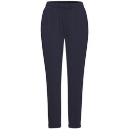 Lascana Damen Schlupfhosemarine, Gr. 36, unifarben, Jersey, Obermaterial: 79% Polyester, 19% Viskose, 2% Elasthan, Hosen, mit verstellbaren Tunnelzug