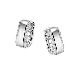 Firetti Damen Paar Creolen &raquo;Schmuck Geschenk Silber 925 mit Herzaussparung innen&laquo; mit Zirkonia (synth.) bunt 15,4mm, Silber 925 (Sterlingsilber)