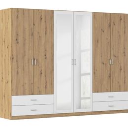 Rauch Dreht&uuml;renschrank &raquo;Kleiderschrank Schrank Garderobe W&auml;scheschrank BORBONA&laquo; Breiten 226/271 cm, H&ouml;he 210 cm, in 2 Breiten, mit Spiegel und vielen 