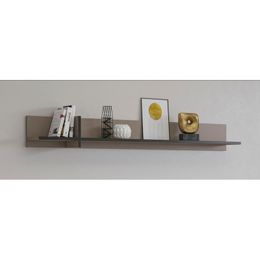 OTTO home Wandboard &raquo;Cross,Breite 180 cm, moderne Wandregal&laquo; H&auml;ngeregal mit viel Stauraum braun B/H/T: 180cm x 23cm x 22,5cm
