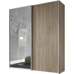 Schwebet&uuml;renschrank STAUD, B:200cm H:222cm T:68cm, braun, Holzwerkstoff, Schr&auml;nke, "Sinfonie Plus, edles Design in hochwertiger Qualit&auml;t, Made in