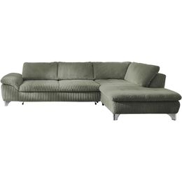 Die PlanBar Ecksofa &raquo;Ottomane MP-IN14007 L-Form, Breite 306 cm&laquo; wahlweise mit Schlaffunktion und verstellbaren Kopfst&uuml;tzen 100% Polyester B/H/T: 306cm