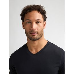 Herren T-Shirt "Men Body Fit V-Neck - 2PACK"deep navy, Gr. XXL, PETROL INDUSTRIES, Jersey, Obermaterial: 95% Baumwolle, 5% Elasthan, Shirts, Auch
