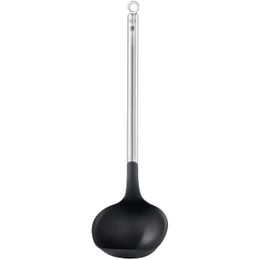 R&ouml;sle R&Ouml;SLE Sch&ouml;pfl&ouml;ffel "Basic Line", L: 30cm, silber, Kochl&ouml;ffel, mit Sch&uuml;ttrand und Aufh&auml;nge&ouml;se, sp&uuml;lmaschinengeeignet