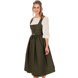 Marjo Damen Dirndl "Dirndl MEDLINGEN", gr&uuml;n, Gr. 48, Obermaterial: 58% Polyester PES. 42% Baumwolle CO., Kleider