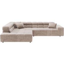Home Affaire Ecksofa &raquo;Ancona, Ecksofa, incl. Kopfteilverstellung, Breite 319 cm, L-Form&laquo; wahlweise elektrische Sitztiefenverstellung 100% Polyester B/
