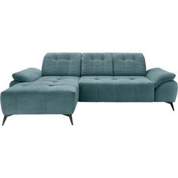 Home Affaire Ecksofa &raquo;Lazio modern und bequem, schmale Armlehnen, tolle Detailverarbeitung&laquo; zwei verschiedene Fu&szlig;farben w&auml;hlbar gr&uuml;n 93% Polyester, 7%
