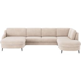 Sit & More Wohnlandschaft SIT & MORE, B:356cm H:90cm T:239cm, beige, 95% Polyester, 5% Polyamid, Sofas, "Soul U-Form", wahlweise mit Schlaffunktion und