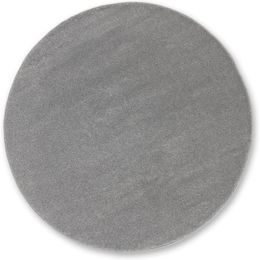 Sch&ouml;ner Wohnen Kollektion SCH&Ouml;NER WOHNEN-Kollektion Teppich &raquo;Pure 190&laquo; rund 21 mm H&ouml;he Wohnzimmer, Schlafzimmer, uni, leichter Glanz, robuster Kurzflor grau Obermaterial: 100% 
