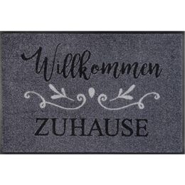 Fu&szlig;matte, B:50cm H:7mm L:75cm, grau, wash+dry by Kleen-Tex, Polyamid, Flur, Teppiche
