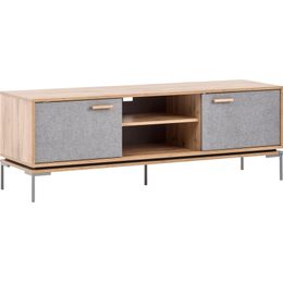 Lowboard, B:154,6cm H:53,7cm T:45cm, grau, LOOKS by Wolfgang Joop, Wohnzimmer, Sideboards, "Looks", Solide Verarbeitung - Dieses Produkt ist in