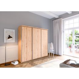 Priess Schwebet&uuml;renschrank &raquo;Arnsberg&laquo; braun Holzwerkstoff Astkernbuche, B/H/T: 215cm x 211cm x 64,5cm, T&uuml;ren: 3 Stk., Basisausf&uuml;hrung