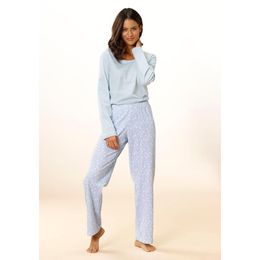 Vivance Dreams By Lascana Damen Vivance Dreams by Lascana Pyjama Set, 2 tlg. mit Sternenprint wei&szlig; 56/58