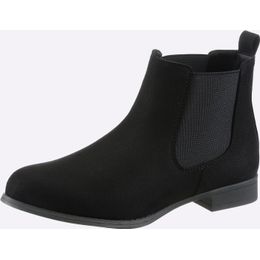 Casual Looks Damen Stiefelette, Gr. 39, schwarz, Textil, Schuhe