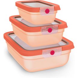 Emsa Frischhaltedose &raquo;oneClick&laquo; verschlossen mit nur 1 x Klick, 100% dicht, made in Germany orange Polyprophylen (PP) B/H/L: 20,19cm x 8,5cm x 25,97cm