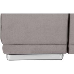 COTTA Ecksofa &raquo;Holiday L-Form mit Sitztiefen-, Armteil- und Kopfteilverstellung&laquo; wahlweise mit Schlaffunktion & Bettkasten grau 100% Polyester B/H/T: 