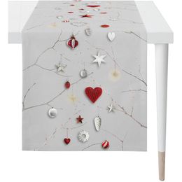 Apelt Tischl&auml;ufer &raquo;3750&laquo; grau Baumwolle, Polyester B/L: 140cm x 46cm, 1 Stk.
