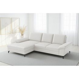 Sit & More sit&more Ecksofa &raquo;Chelsea L-Form, B: 264 cm, Leder, inkl. Sitztiefen-&Armteilverstellung&laquo; optional mit Schlaffunktion und Bettkasten B/H/T: 264cm x 