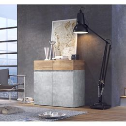 Home Affaire Kommode &raquo;Rimini&laquo; Breite 90 cm grau B/H/T: 90cm x 86cm x 40cm, 2 Stk., 2 Stk.