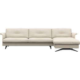 FLEXLUX Ecksofa &raquo;Glow, super bequem durch hochwertigem Sitzaufbau mit Federkern, L-Form&laquo; Modernes skandinavisches Design wei&szlig; 100% Echteder B/H/T: 