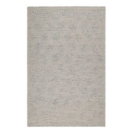 Esprit Teppich &raquo;Ivy&laquo; rechteckig 8 mm H&ouml;he Wollteppich, Schurwolle, handgewebt, kurzflor, modern, geometrisch grau Schurwolle B : 80cm 1 Stk., 8mm, L: 150cm