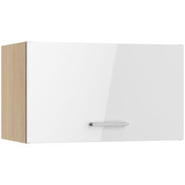 KOCHSTATION Klapph&auml;ngeschrank &raquo;KS-Lucy&laquo; Breite 60 cm, mit 1 Klappe inkl. Gasdruckd&auml;mpfer wei&szlig; Eiche hell, B/H/T: 60cm x 35,2cm x 34,6cm