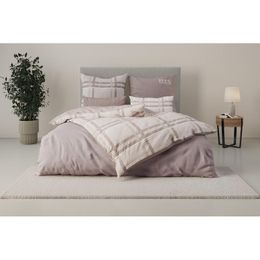 OTTO home Wendebettw&auml;sche &raquo;Talin&laquo; 2 Stk. ab Gr. 135x200, 100% Baumwolle, Karo-Design, Marke H.I.S. by OTTO home beige Linon, Obermaterial: 100% 