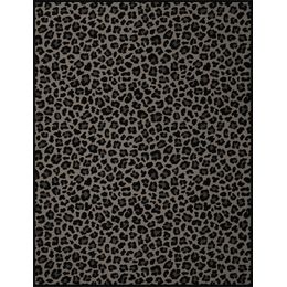 Wohndecke Biederlack, B:150cm L:200cm, grau, Baumwolle, Polyacryl, Wohndecken, "Leo", mit Veloursband, 70% Baumwolle/30% Polyacryl