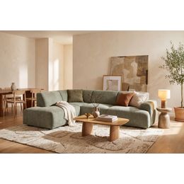 Ecksofa OTTO HOME, B:282cm H:75cm T:223cm, gr&uuml;n, 90% PES, 10% Nylon, Wohnzimmer, Sofas, "Linkka, Breite 282 cm", L-Form, in einem weichen