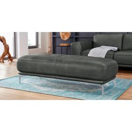 W.Schillig Hocker &raquo;montanaa&laquo; mit Metallf&uuml;&szlig;en in Silber matt, Breite 141 cm grau B/H/T: 141cm x 42cm x 61cm, Longlife Xtra-Leder Z69