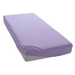 bellana Spannbettlaken &raquo;bellana Melone, 100% Baumwolle, Jersey, b&uuml;gelfrei&laquo; reine Baumwolle, Spannbetttuch f&uuml;r Matratzen bis 25cm H&ouml;he lila Mako-Jersey