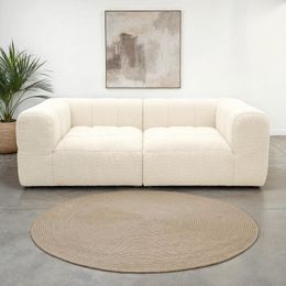 DOMO collection Big-Sofa &raquo;Ghent Megasofa in 2 Breiten, modern, bequem, Breite 220 oder 250cm&laquo; Mit Taschenfederkern und Kassettensteppung beige 100% 