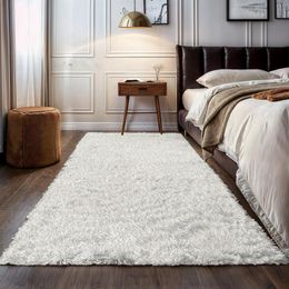 OTTO home Hochflor-Teppich &raquo;Banji&laquo; rechteckig 37 mm H&ouml;he Uni Farben, weich und flauschig, auch als L&auml;ufer & in rund erh&auml;ltlich beige Polypropylen (PP)