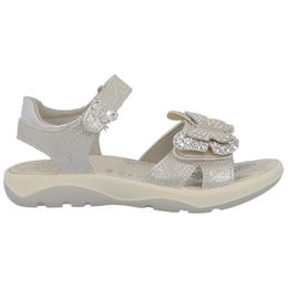 Lurchi M&auml;dchen Sandale &raquo;Farfalla&laquo; , Klettschuh mit Strasssteinen, Gr&ouml;&szlig;enschablone zum Download silber 30