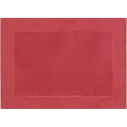 stuco Platzset &raquo;Cadre&laquo; rot Obermaterial: 75% Polyethylen, 25% Polyester B/L: 33cm x 45cm, 4 Stk., Polyester Polyvinylchlorid, rechteckig
