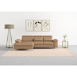 Sit & More sit&more Ecksofa &raquo;Cabrio L-Form, B: 295 cm, mit Sitztiefen-, Arm- & Kopfteilverstellung&laquo; 2 Nierenkissen, Federkern, optional Schlaffunktion und 