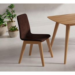 Home Affaire Stuhl &raquo;Sandy&laquo; () 2 Stk.mit verschiedenen Stuhlbeinfarben und Farbvarianten, Sitzh&ouml;he 47 cm braun Polyester B/H/T: 47cm x 88cm x 56cm, 2 