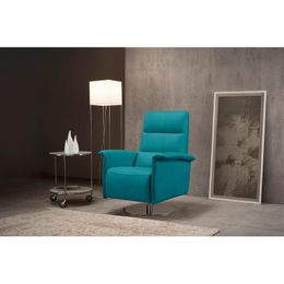 Egoitaliano Sessel &raquo;Kelly Designsessel, Clubsessel & Relaxsessel, bequem, zeitlos elegant&laquo; drehbar, manuelle Relaxfunktion mit Push-Back-Mechanismus blau Luxus-